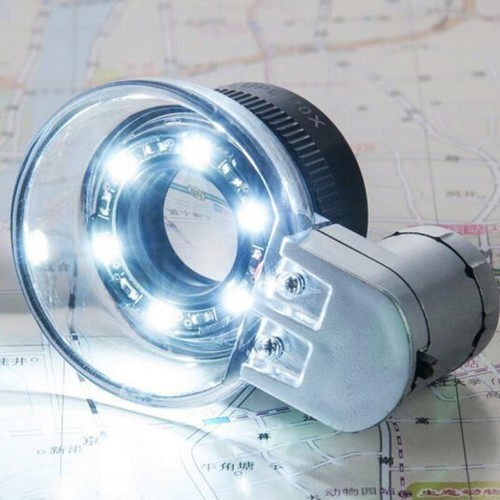 Optical Blue Coated Lens 20X LED Light Magnifying Glass Printers ...