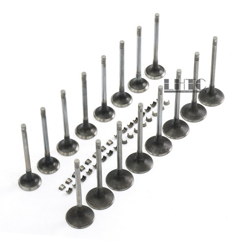 16x Intake Exhaust Valves & Cotters Keepers Set For VW Tiguan GLI AUDI ...