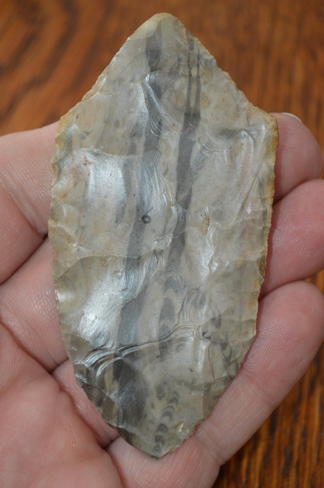 Colorful Striped Boone Chert Woodland Gary Hughes Co, Oklahoma 3.3/8 x ...