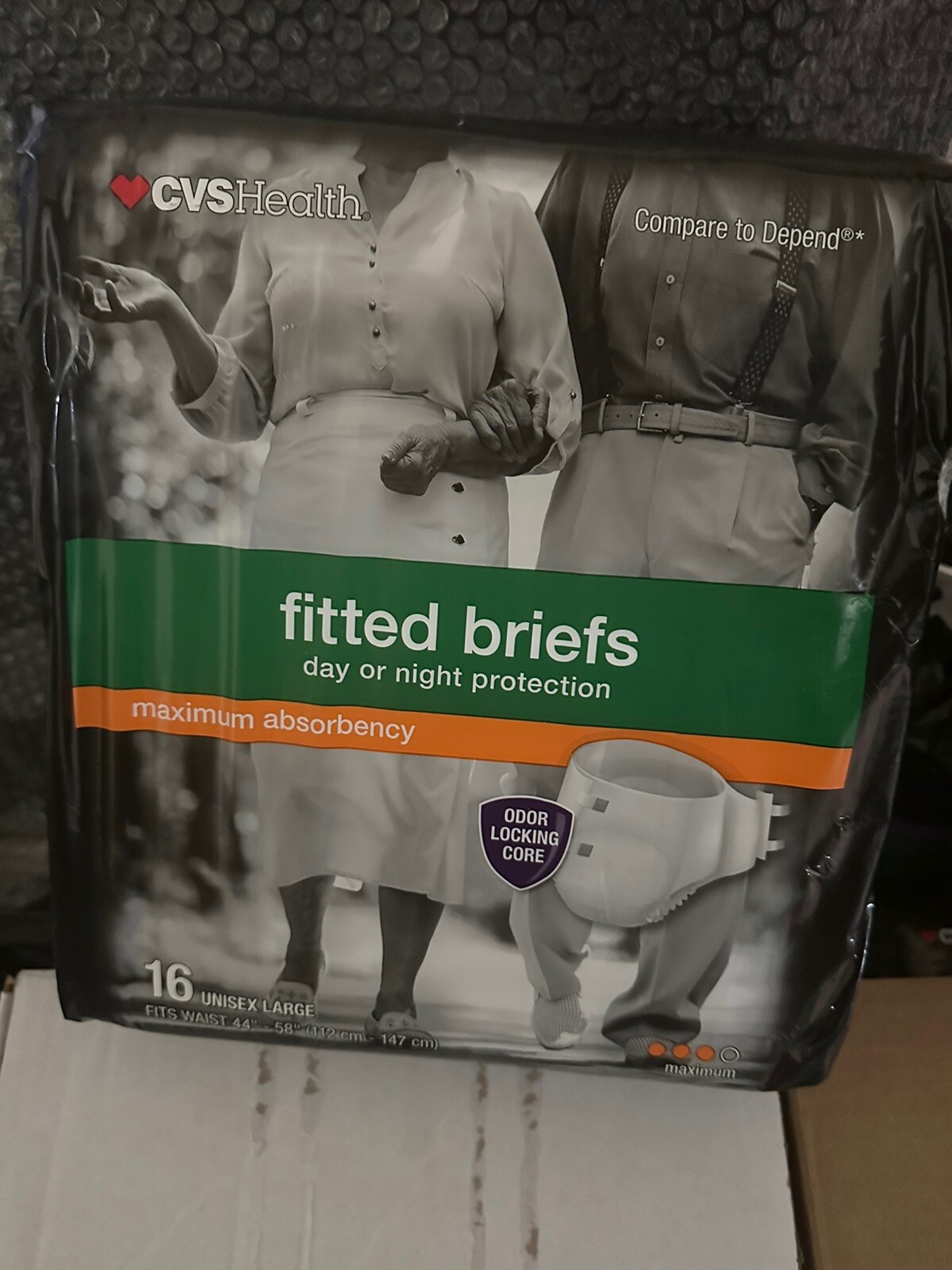 CVS Health Day & Night Fitted Briefs Maximum Absorbency ~ 16 Count ...