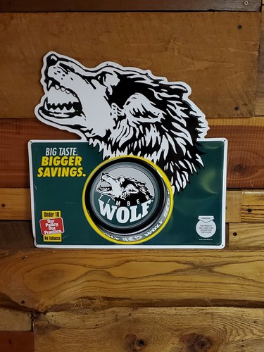 1997 Timber Wolf Tobacco sign. | eBay