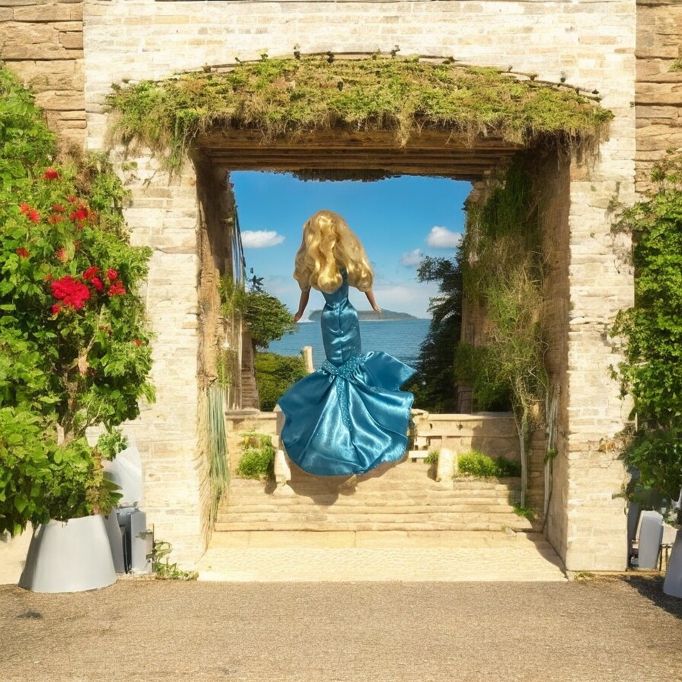 Saphire Siren Princess Mermaid Dress-Unique Handmade Blue Mermaid Gown ...