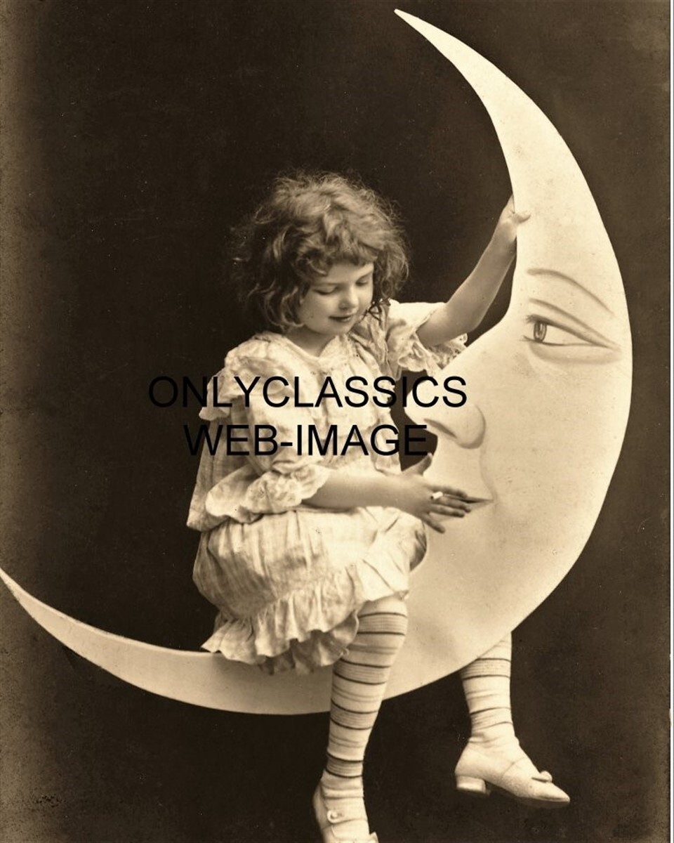1907 CUTE LITTLE GIRL ON CIGARETTE SMOKING PAPER MOON 8X10 PHOTO COMIC ...