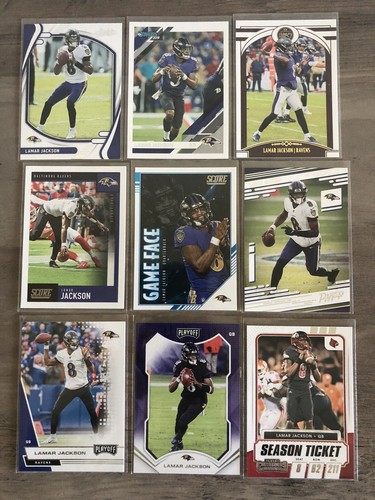 Lamar Jackson 9 Card Lot. Assorted Player & Insert Cards. Baltimore ...