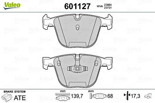 VALEO Disc Brake Pad Set Rear For BMW ALPINA B7 F01 F02 F03 F04 F07 ...