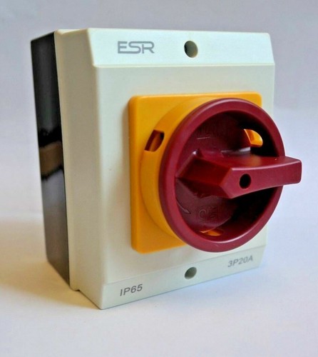 3 PHASE ISOLATOR SWITCH DISCONNECTOR 20AMP 32A 40A 63A 4 Pole Triple ...