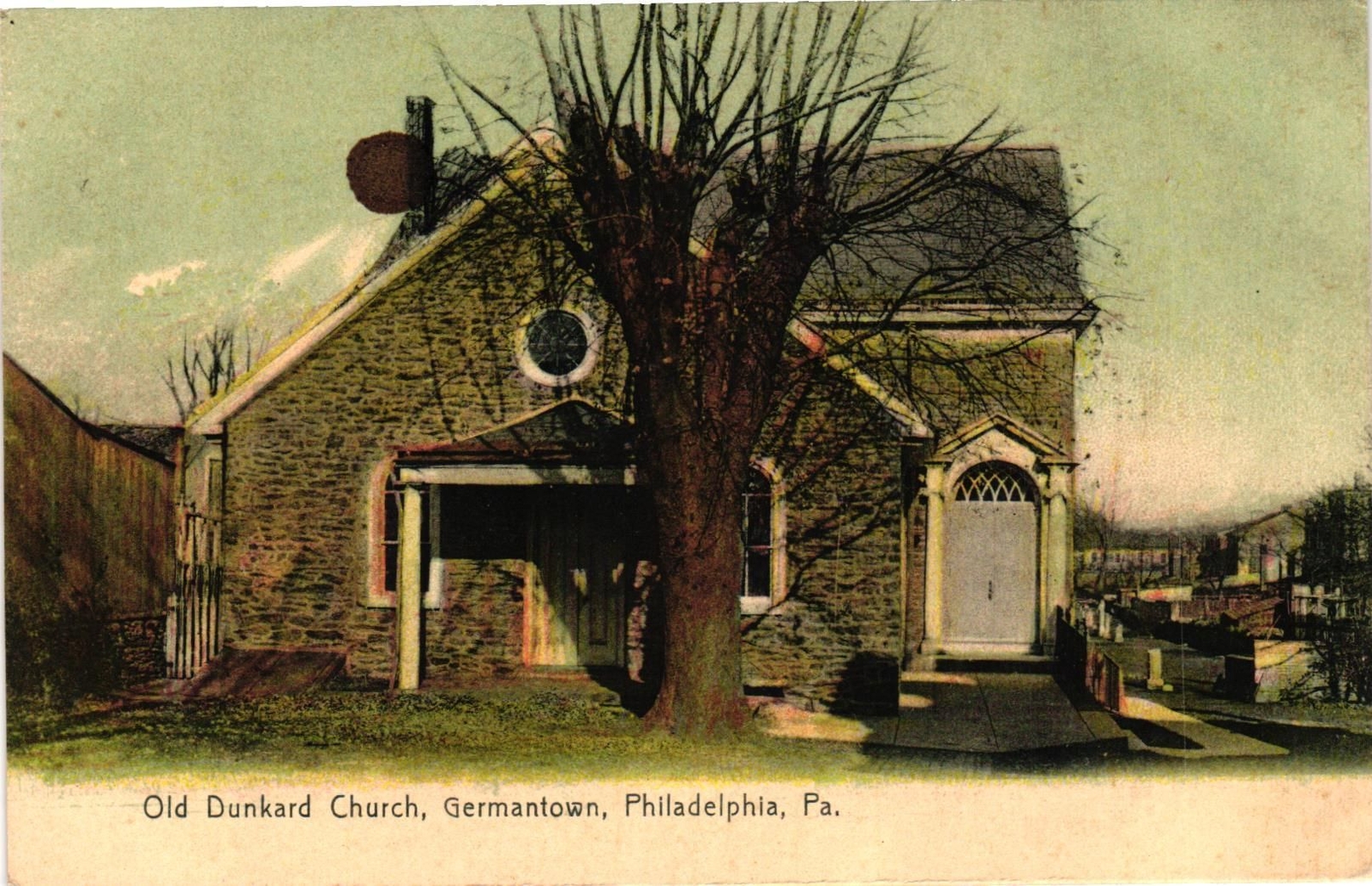 Vintage Postcard- Old Dunkard Church, Germantown, Philadelphia, PA. | eBay