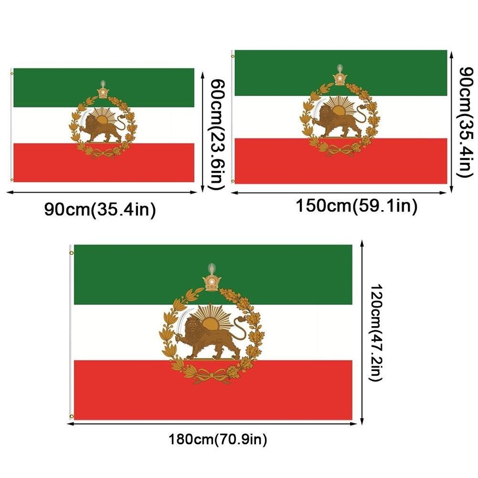 Persia Iran Lion Sleeved Flag Persian Iranian Flag-Shah W E 2026 N E7R5 ...