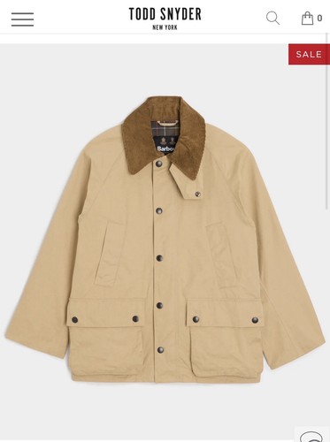 Todd Snyder NY Barbour OS Peached Bedale Jacket Size 42 Color Stone | eBay