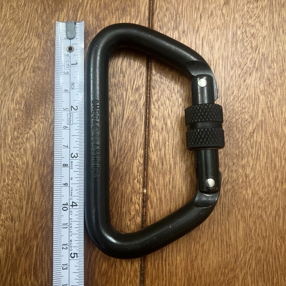 OMEGA CLASSIFIED 5" Screw Lock Large D 1/2" Steel Carabiner | eBay