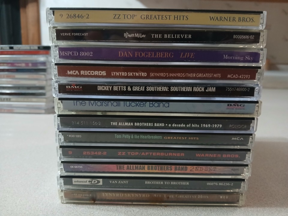 Southern Rock cd lot/12 Dickey Betts,Allman Bros,ZZ Top,Tom Petty ...