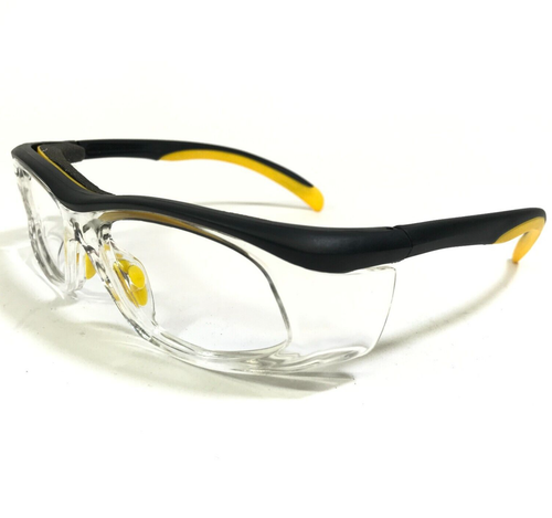 uvex Safety Goggles Frames SW06 Matte Black Yellow Clear Wrap Z87-2+ 57 ...