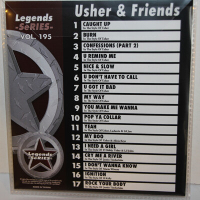 KARAOKE LEGEND SERIES CD+G 17 TRACKS USHER & FRIENDS VOL-195 new In ...