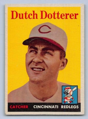 1958 - DUTCH DOTTERER - Topps "ROOKIE" Baseball Card # 396 - CINCINNATI ...