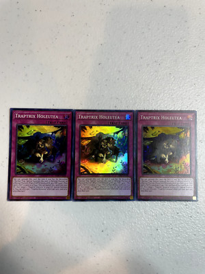 yugioh traptrix holeutea 3x super rare sdbt-en046 playset SDBT | eBay