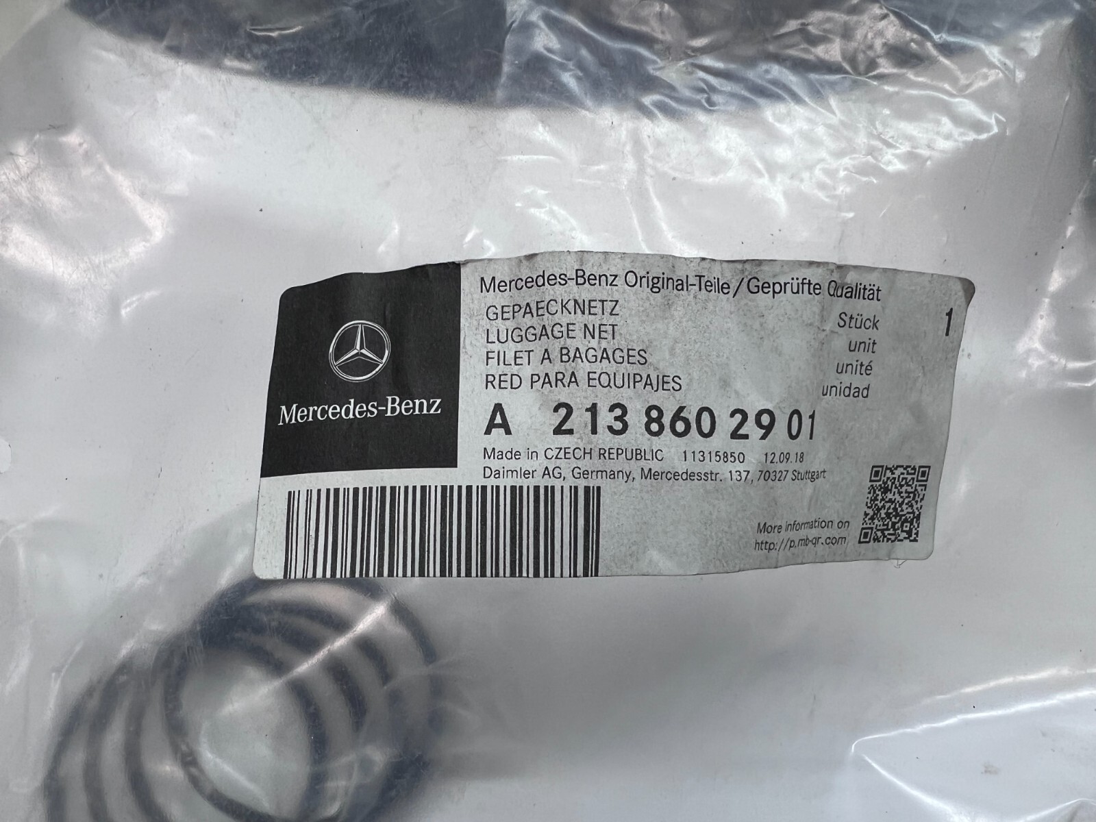 MERCEDES BENZ C CLASS CARGO LUGGAGE FLOOR REAR NET OEM A2138602901 | eBay