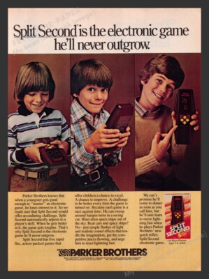 Parker Brothers Split Second Action Games 1980s Print Advertisement Ad 1980 | eBay