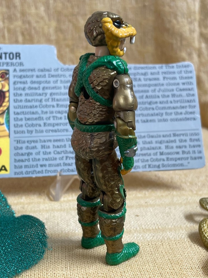 1986 GI Joe SERPENTOR V1 100% Complete w/ File Card Great Figure ...