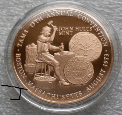 John Hull's Colonial Coin Mint Boston MA Token Medal Society 1973 ...