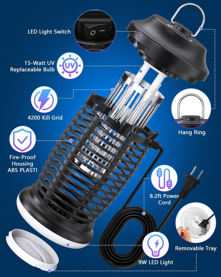 Best Insect Killer Mosquito Electric Fly Trap, Indoor and Outdoor ...