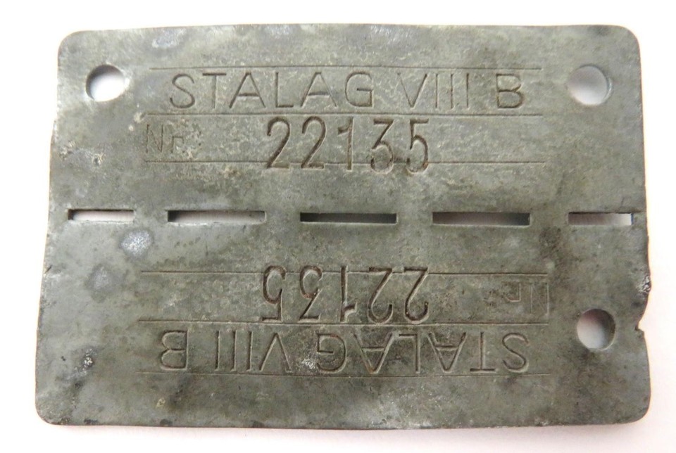 3 x WW2 POW ID Dog Tags Marked:Stalag XVIIB. 16545 + VIII B. 22135 ...