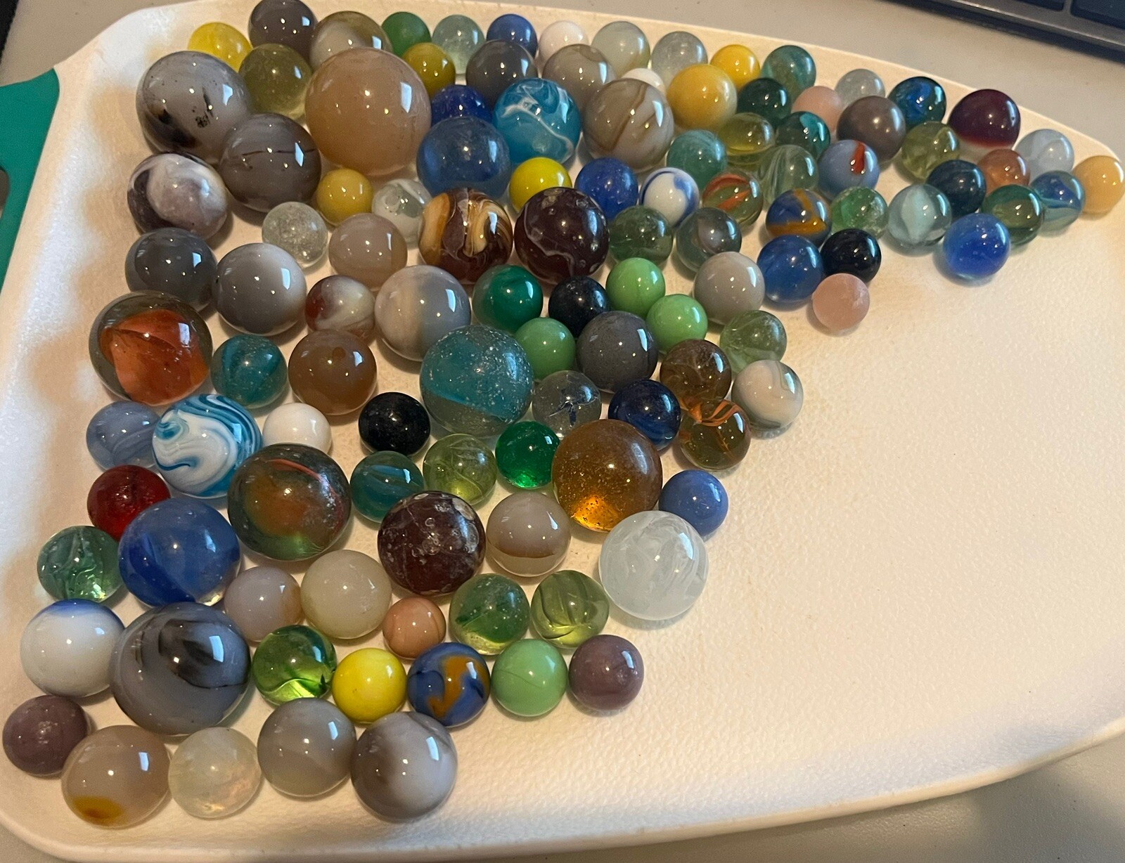 Marbles Lot Of 20 Shooters/96 marbles = 114 total | eBay