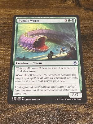 Purple Worm 201/281 Adventures in the Forgotten Realms MTG Magic D5540 ...