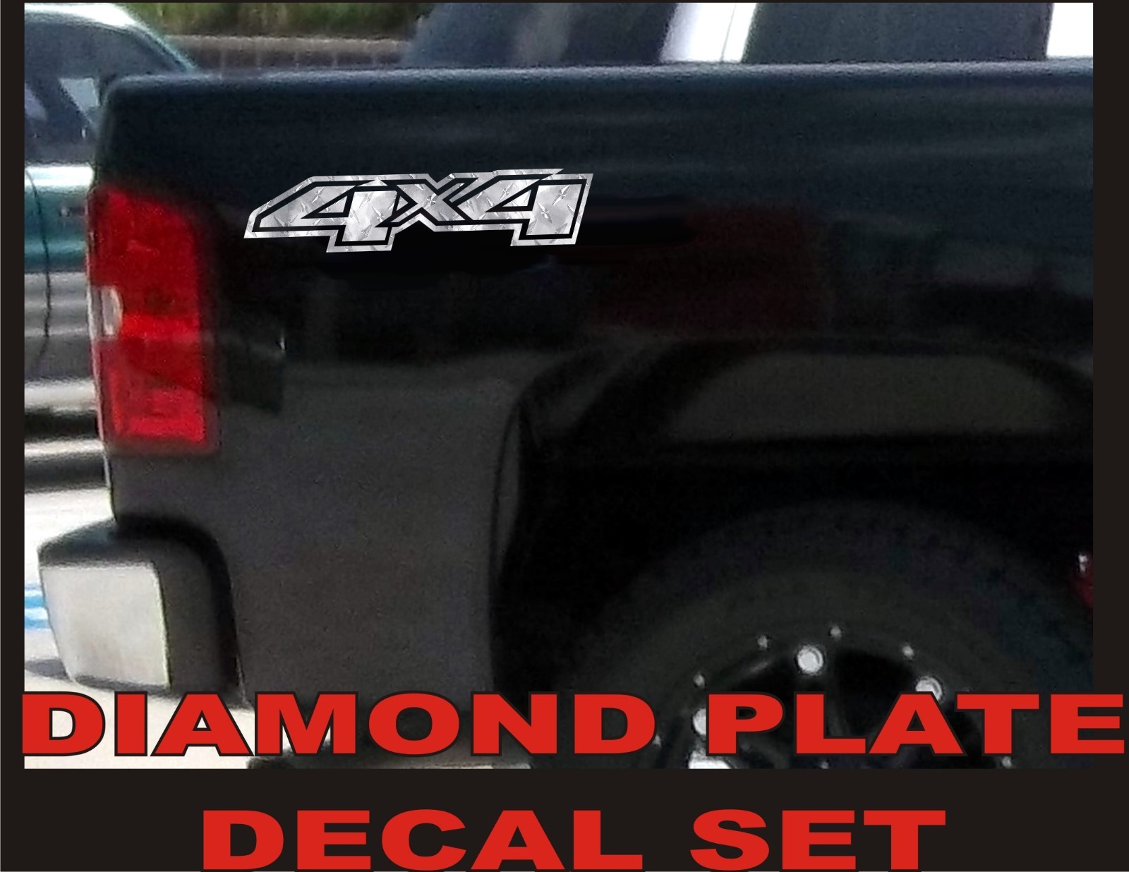 4x4 Truck Decals Diamond Plate (Set) for Chevrolet Silverado CHEVY 4WD ...