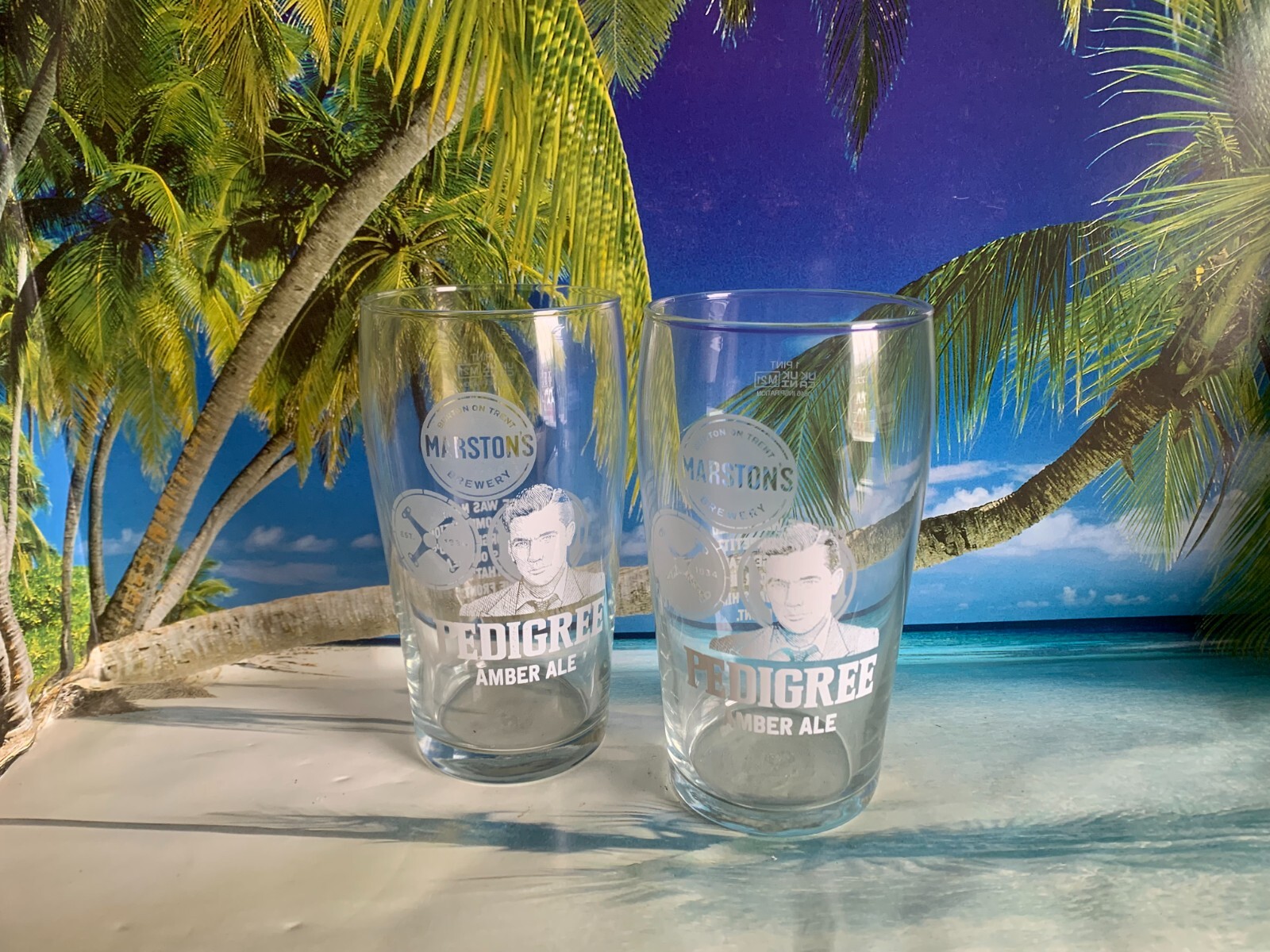 Marston's Pedigree Amber Ale One Pint 20oz Beer Glasses x 2 | eBay UK