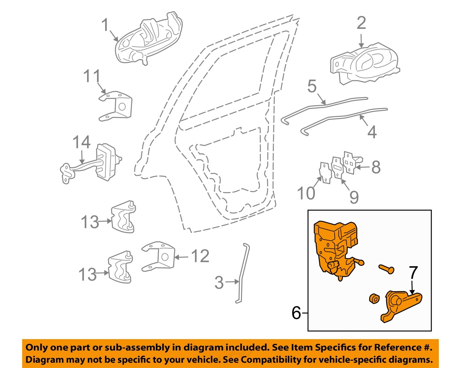 GM OEM Rear Door-Lock or Actuator Latch Release 25948725 | eBay