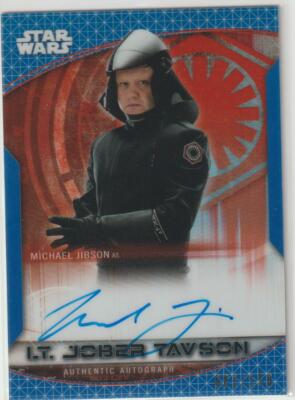 STAR WARS CHROME 2020 AUTOGRAPH CARD A-MJ JIBSEN SIGNED LT JOBER TAVSON ...