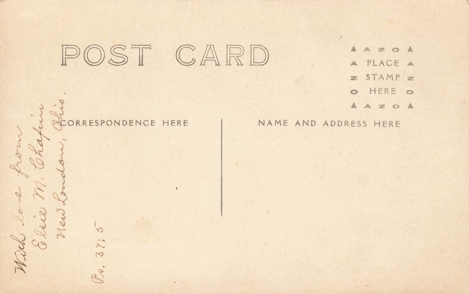 WOMAN WITH SHORT HAIR PORTRAIT REAL PHOTO POSTCARD NEW LONDON OH OHIO ...