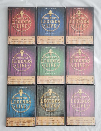 Time Life COUNTRY LEGENDS LIVE Volumes 1-9 DVDs NEW! SEALED ...