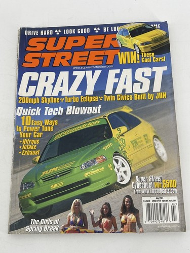 Super Street Car Magazine July 2001 Twin Civics Cover Skyline Eclipse ...