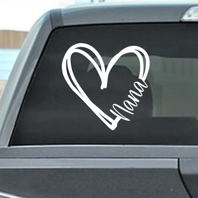 Nana Heart Decal Tumbler Car Wall Window Laptop Grandma Stickers 22 ...