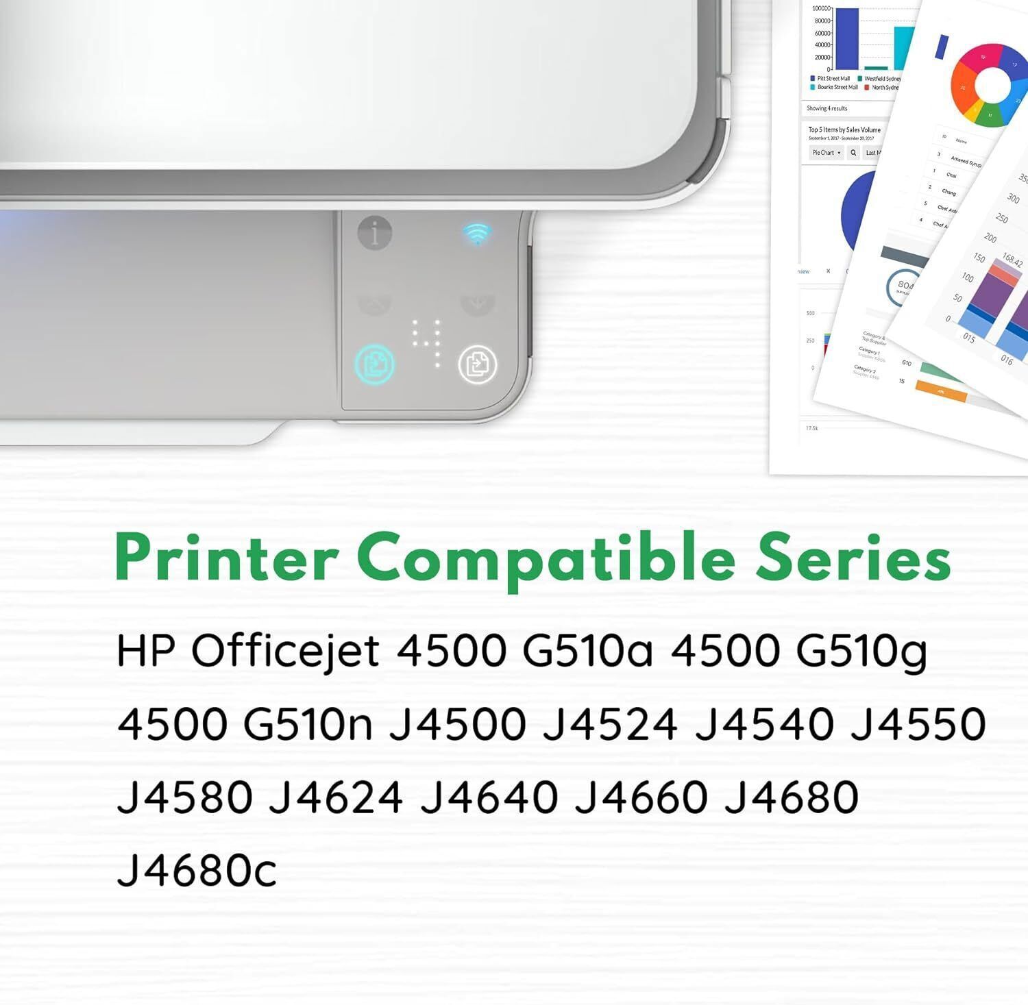 901XL 901-XL Ink Cartridge For HP Officejet 4500 J4540 J4550 J4580 ...