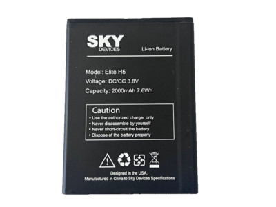 Sky Devices Elite H5 Original Battery 2000mAh 3.8V 7.6Wh OEM GENUINE ...