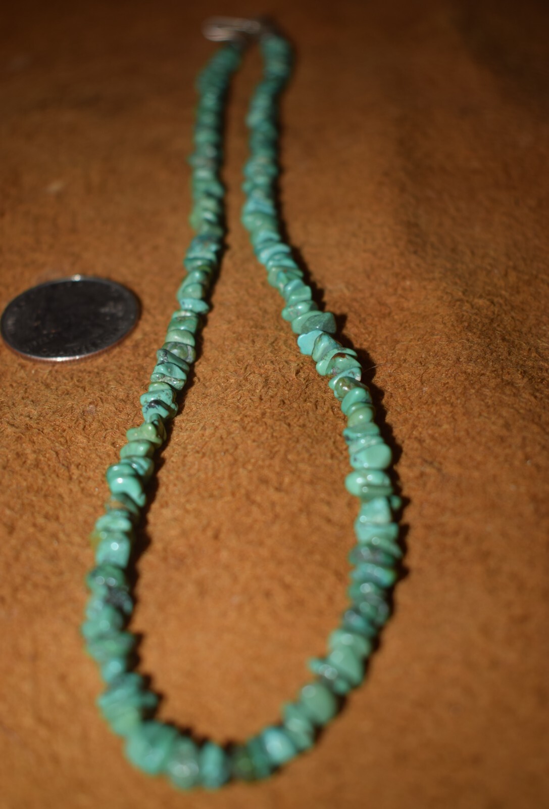 Native American Turquoise Nugget Necklace - Gem