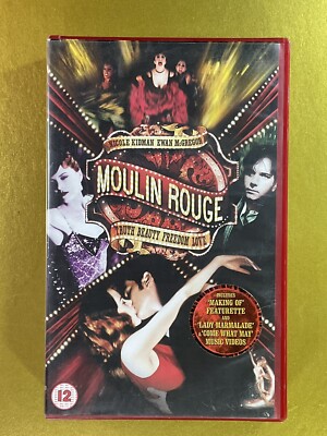 Moulin Rouge, Nicole Kidman, PAL VHS Video Tape, Cert 12 Movie | eBay UK