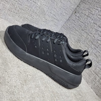 Crocs On the Clock Men's Size 9 Black Suede Lace up Work Shoes 209475 ...