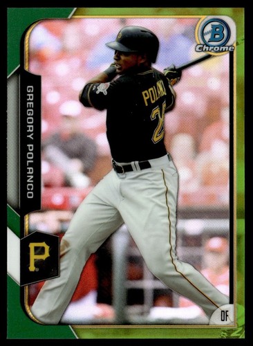 2015 Bowman Chrome Green Refractors Gregory Polanco 92/99 Pittsburgh ...