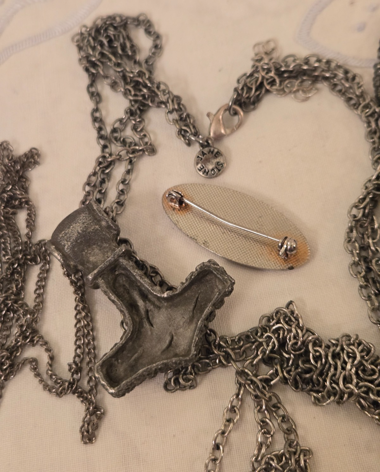 Jewelry lot Jane Stone necklace brooch handcrafted bracelets earrings ...