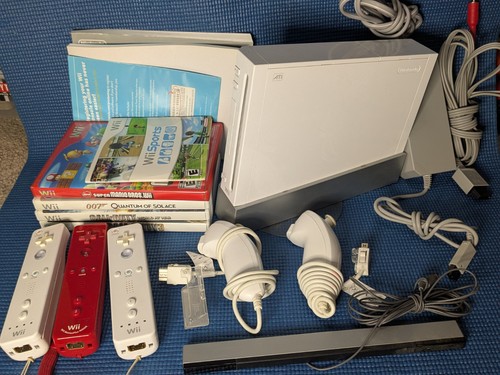 Nintendo Wii Console RVL-001 Backwards Compatible System - Bundle ...