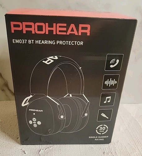 Prohear EM037 BT Hearing Protector Headphones Bluetooth 25NRR Noise ...