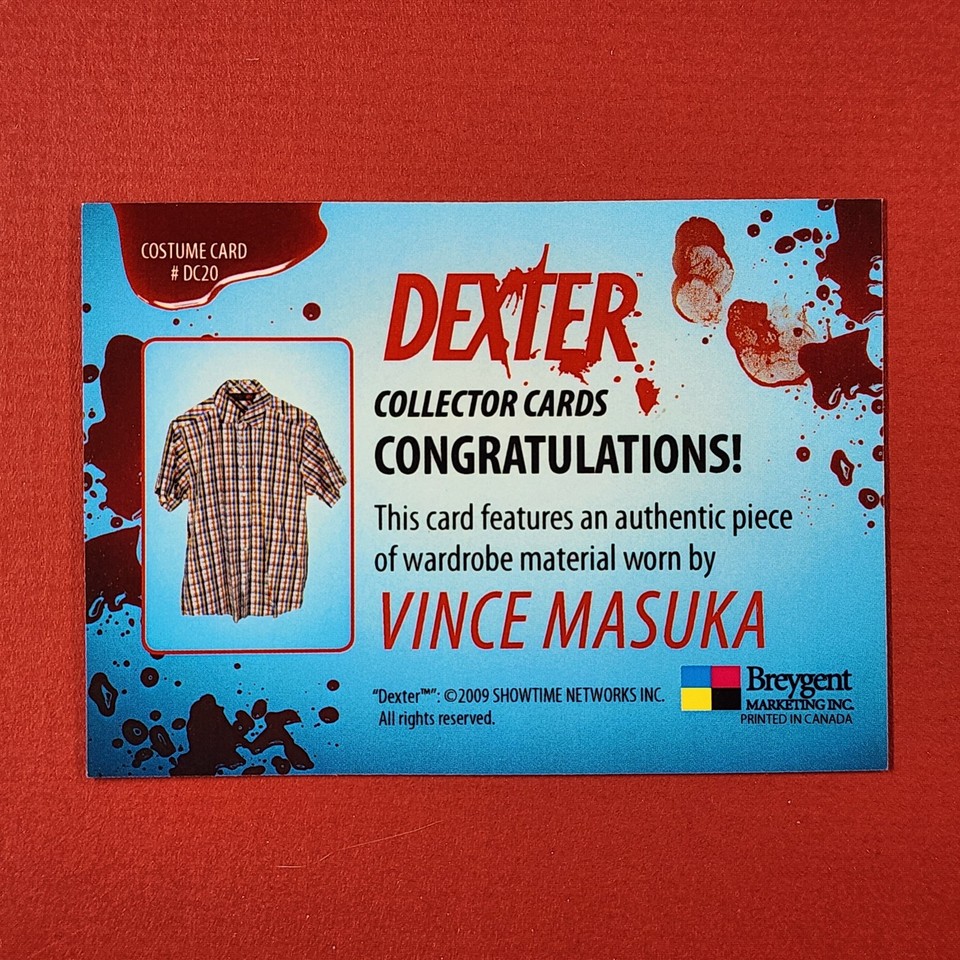 P . 2009 dexter 1 2 wardrobe #dc20 c.s. lee vince masuka . THIN TEST ...