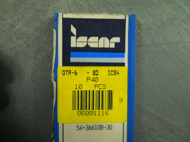 Iscar Carbide Inserts Box of 10 GTR6-8D Grade IC54 6001116 | eBay