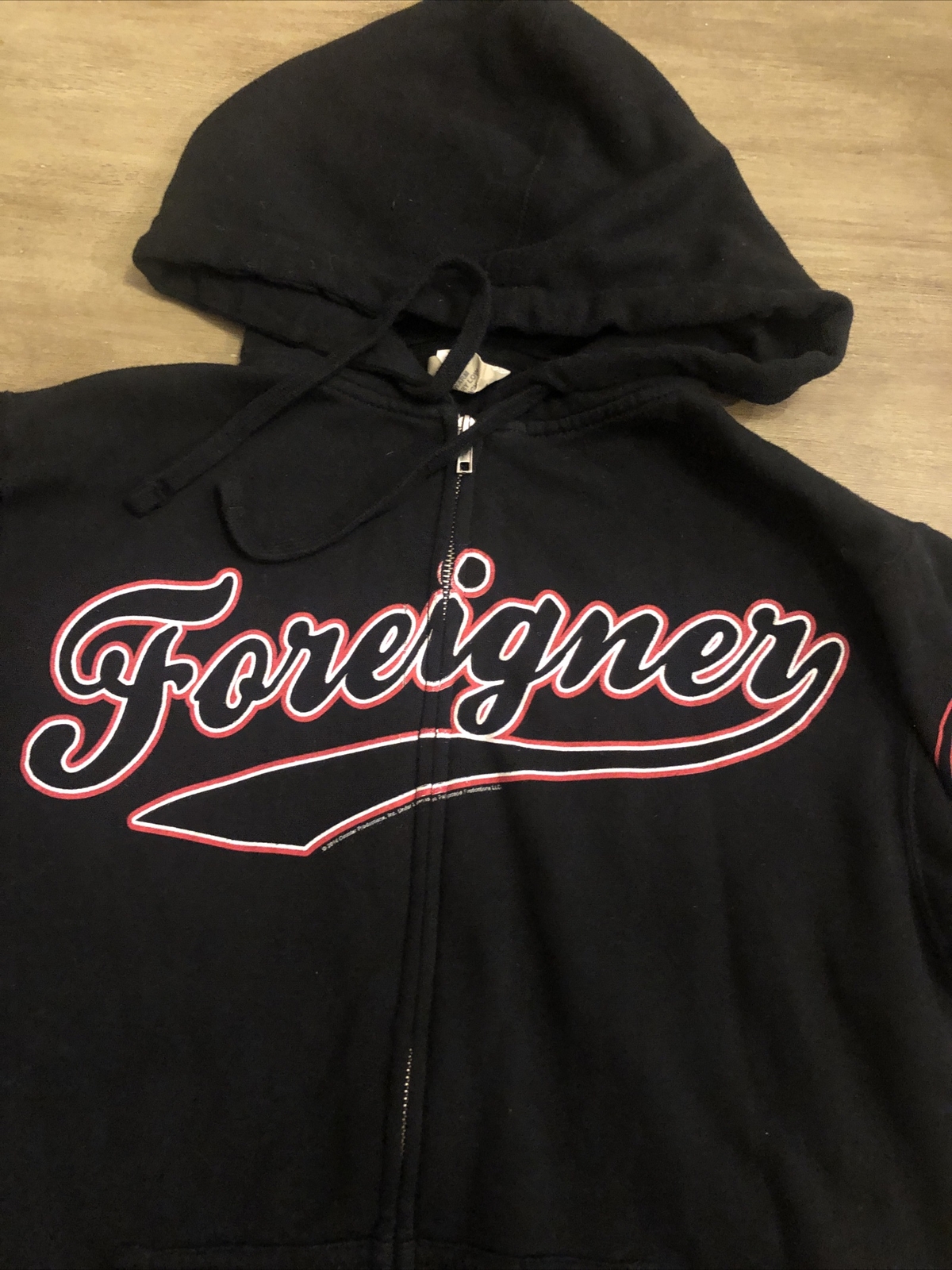 Foreigner Black Zip Hoodie Hooded Sweatshirt Mens Siz… - Gem