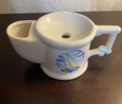 Vintage Shaving Mug with Sailboat Design 3" | eBay