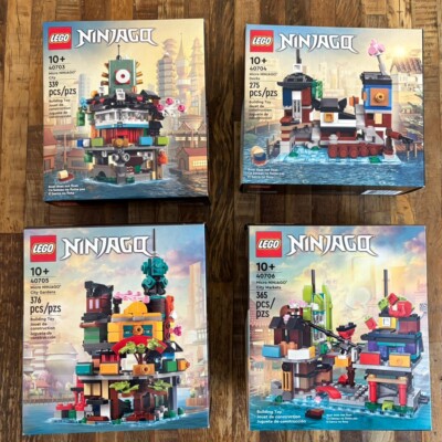 LEGO Micro Ninjago Set 40703 40704 40705 40706 City Docks Garden Market ...