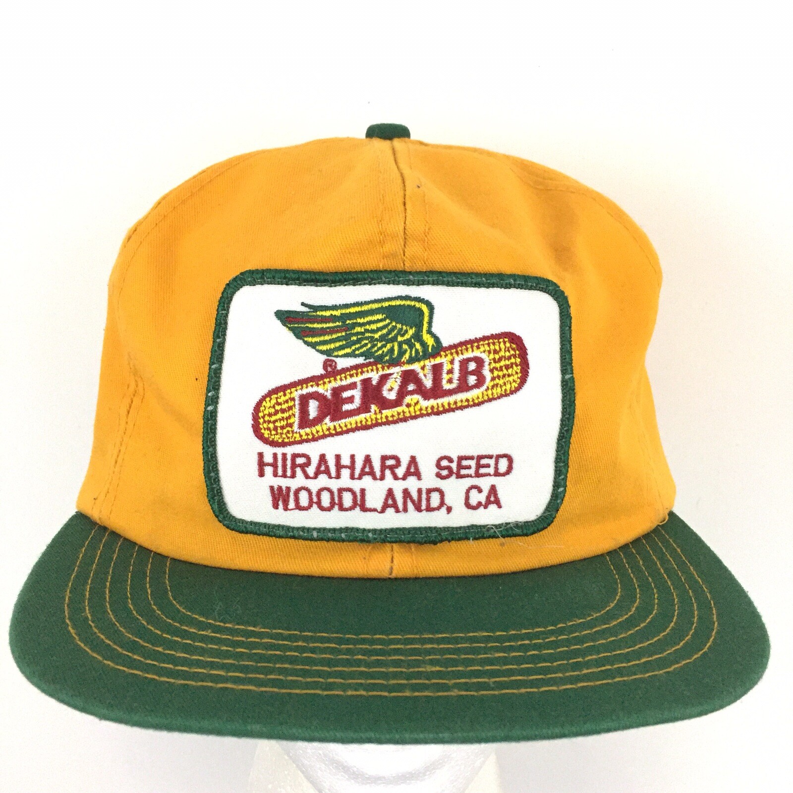 Vtg 80s Dekalb Patch Hat Seed Logo K-Products USA Snap Back Trucker ...